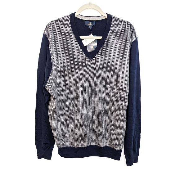 Brooks Brothers | Sweaters | New Brooks Brothers Sweater Mens Large Merino Wool Navy Blue ...